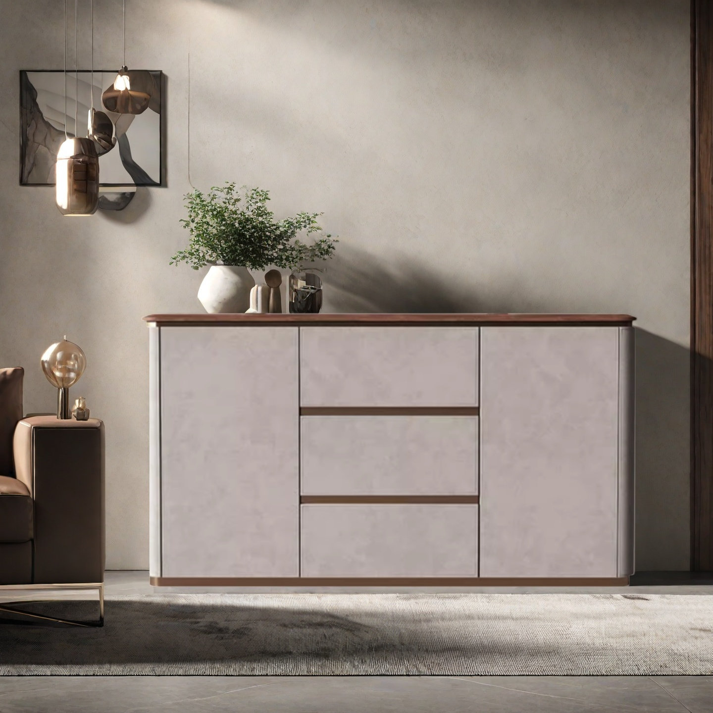 Everly Quinn Modern light luxury dining side cabinet | Wayfair