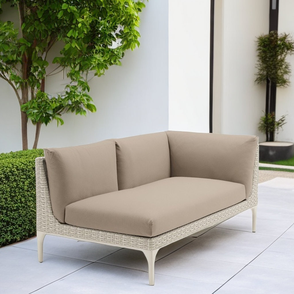 Red Barrel Studio® Matayo 53.15" Wide Outdoor Rectangle Loveseat with ...