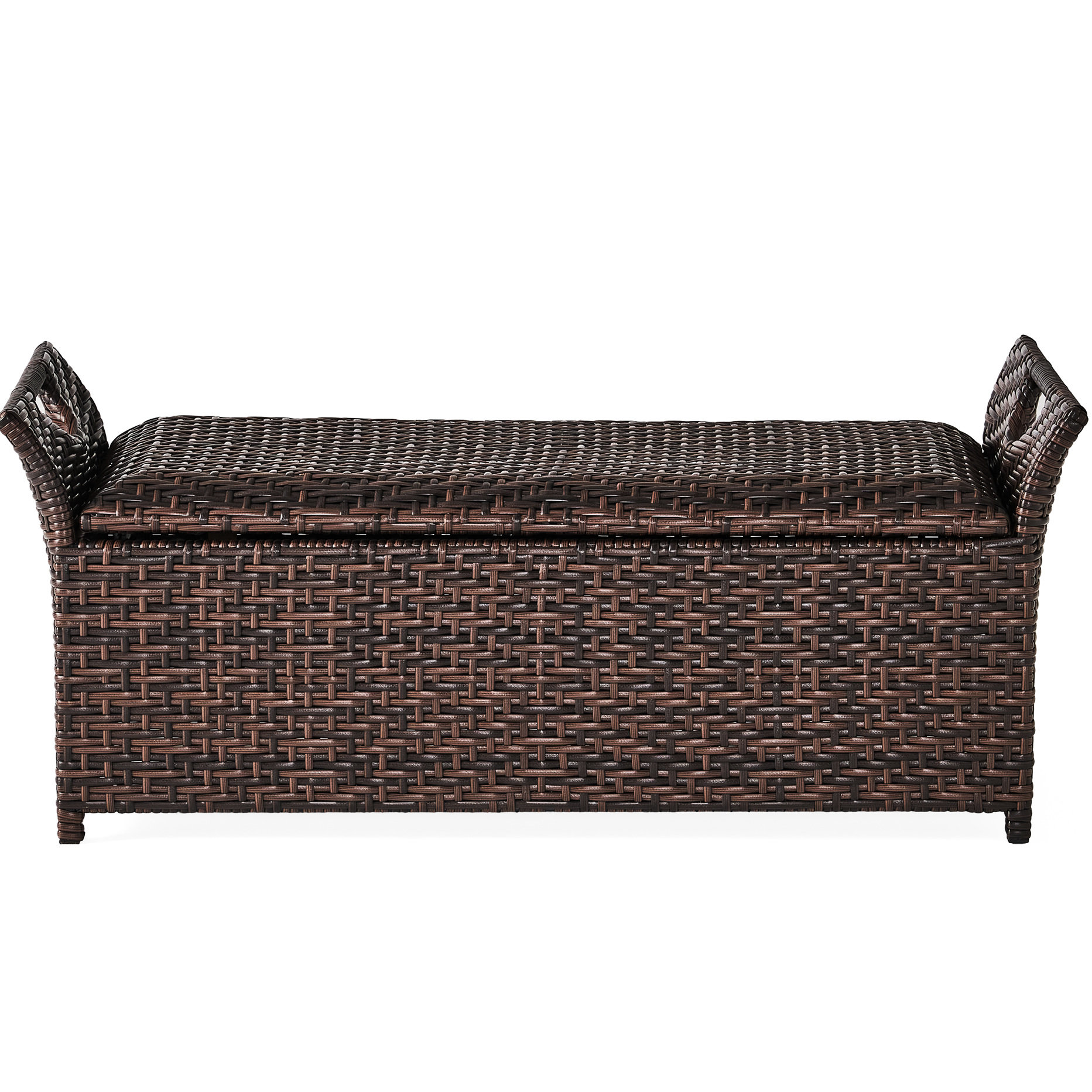 Dakota Fields Garden Bench With Extra Storage - Modern Look Outdoor ...