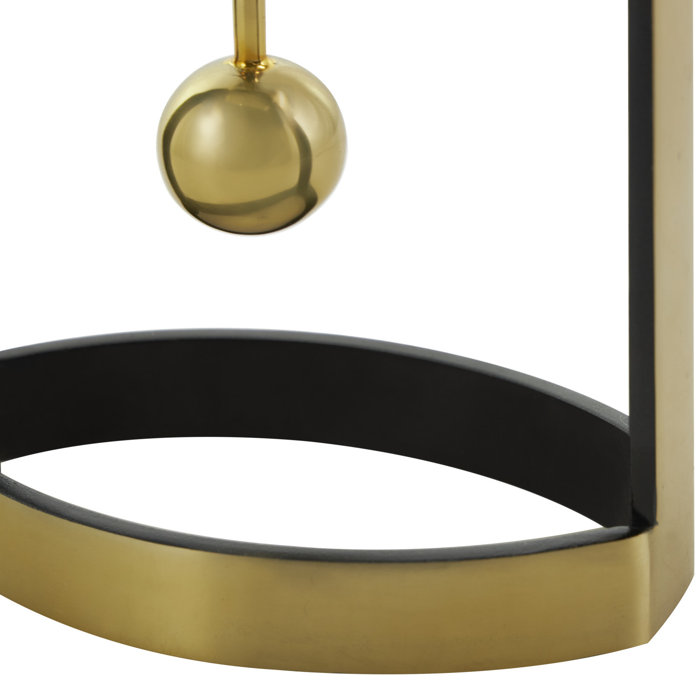 Mercer41 Analog Metal Quartz Movement / Crystal Tabletop Clock in Gold ...