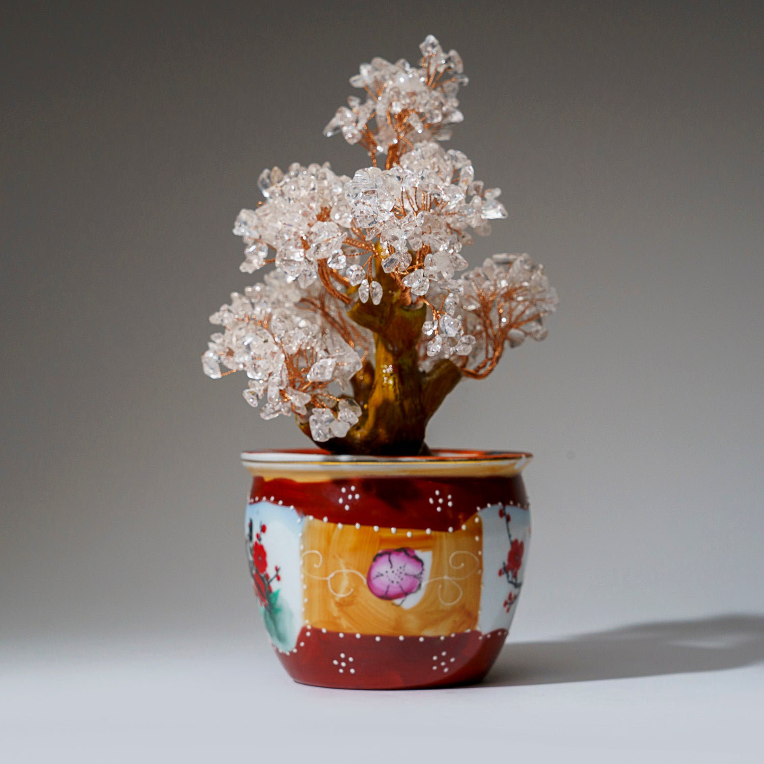 Astro Gallery of Gems Genuine Clear Quartz Gemstone Bonsai Tree In ...