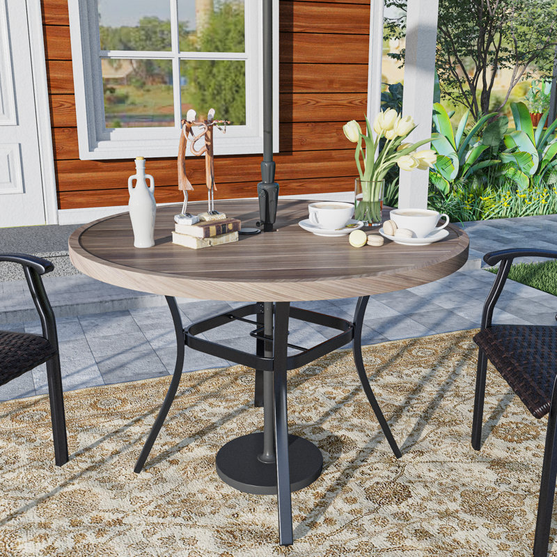 Red Barrel Studio® Malnar Powder Coated Steel Dining Table & Reviews ...