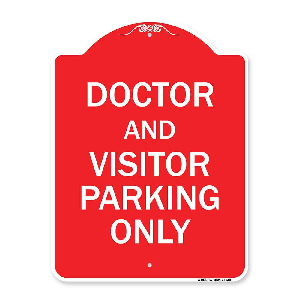 Signmission Designer Series Sign - Doctor And Visitor Parking Only Sign ...