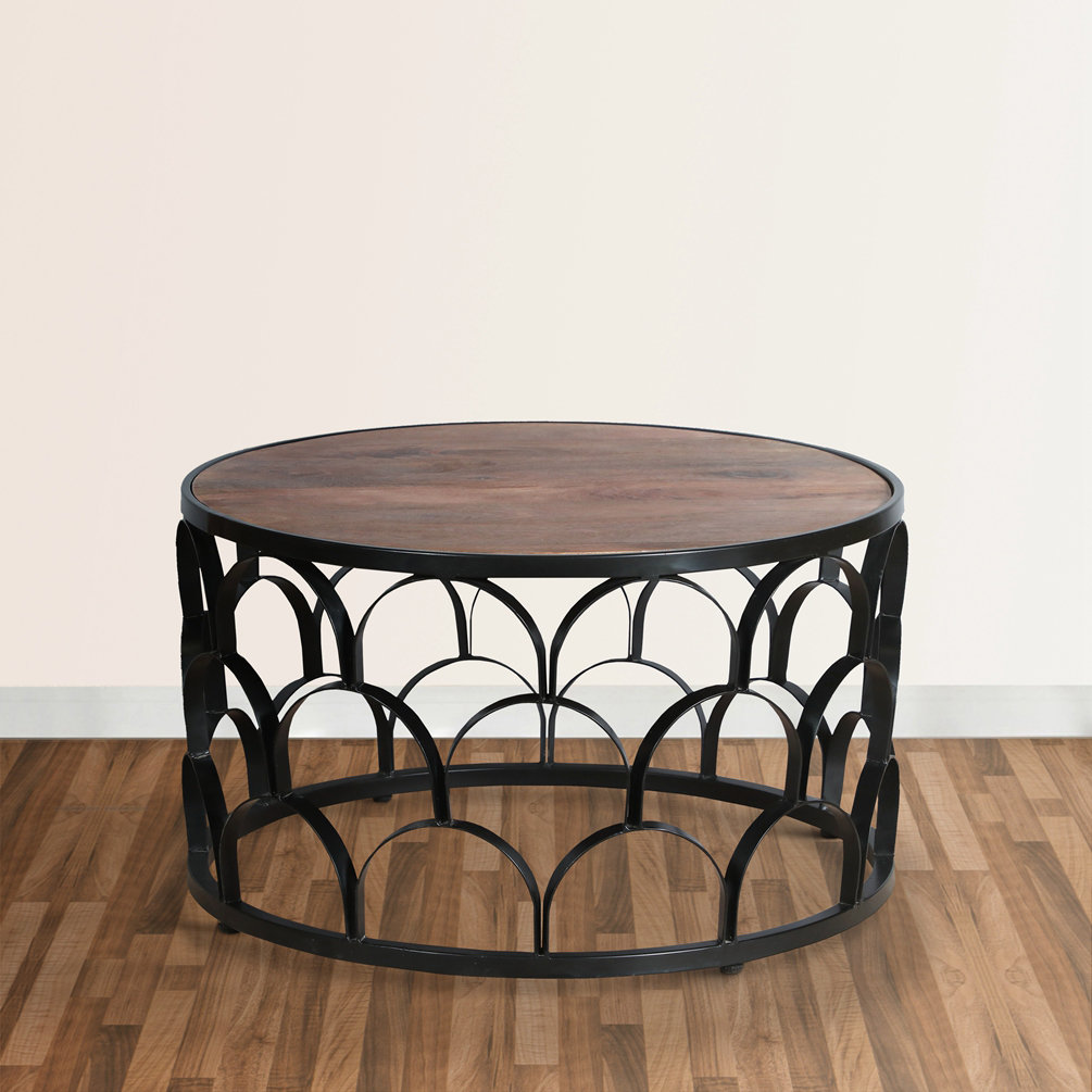 17 Stories Morghann Solid Wood Top Single Coffee Table | Wayfair
