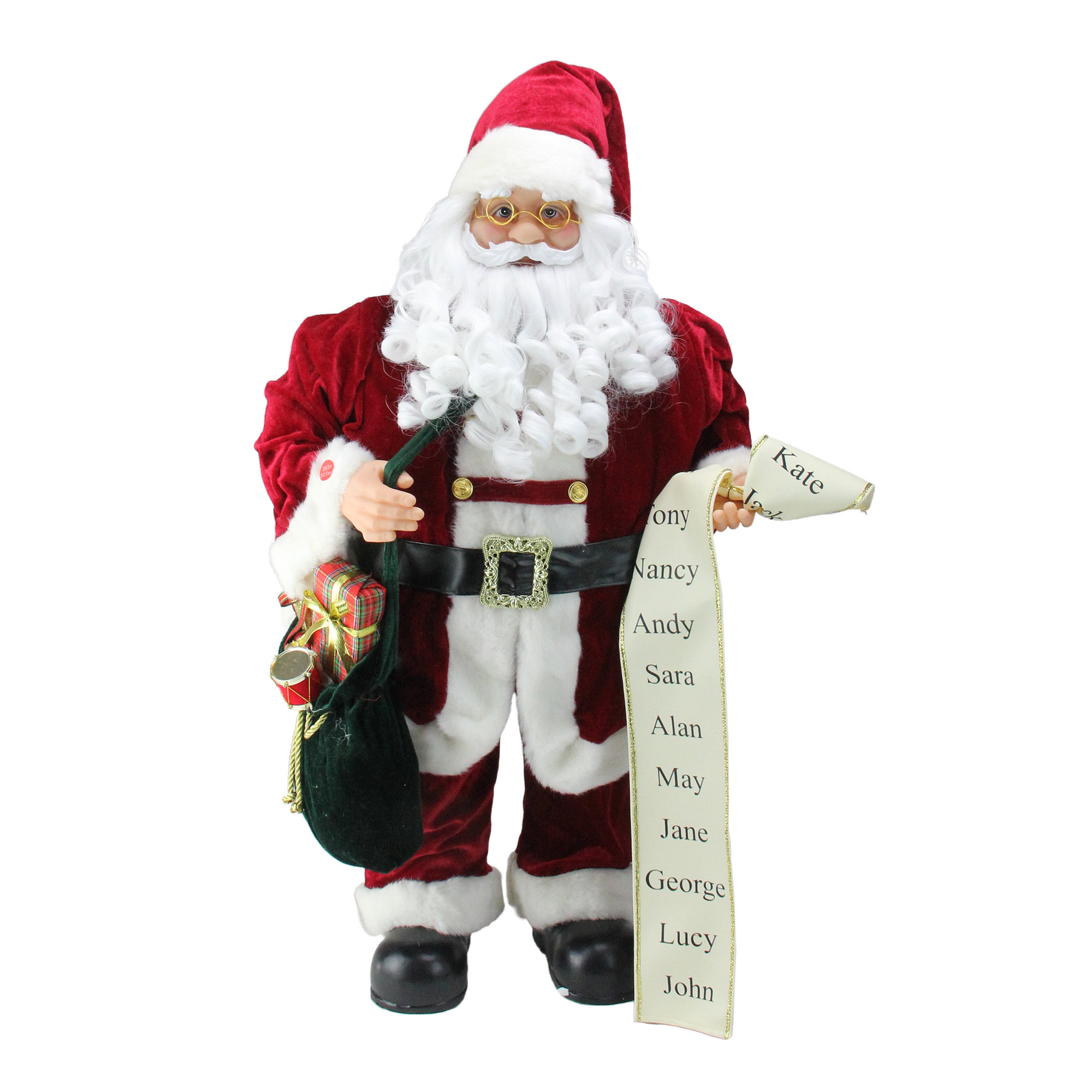 Northlight Seasonal 32" Battery Operated Animated Standing Santa Claus ...