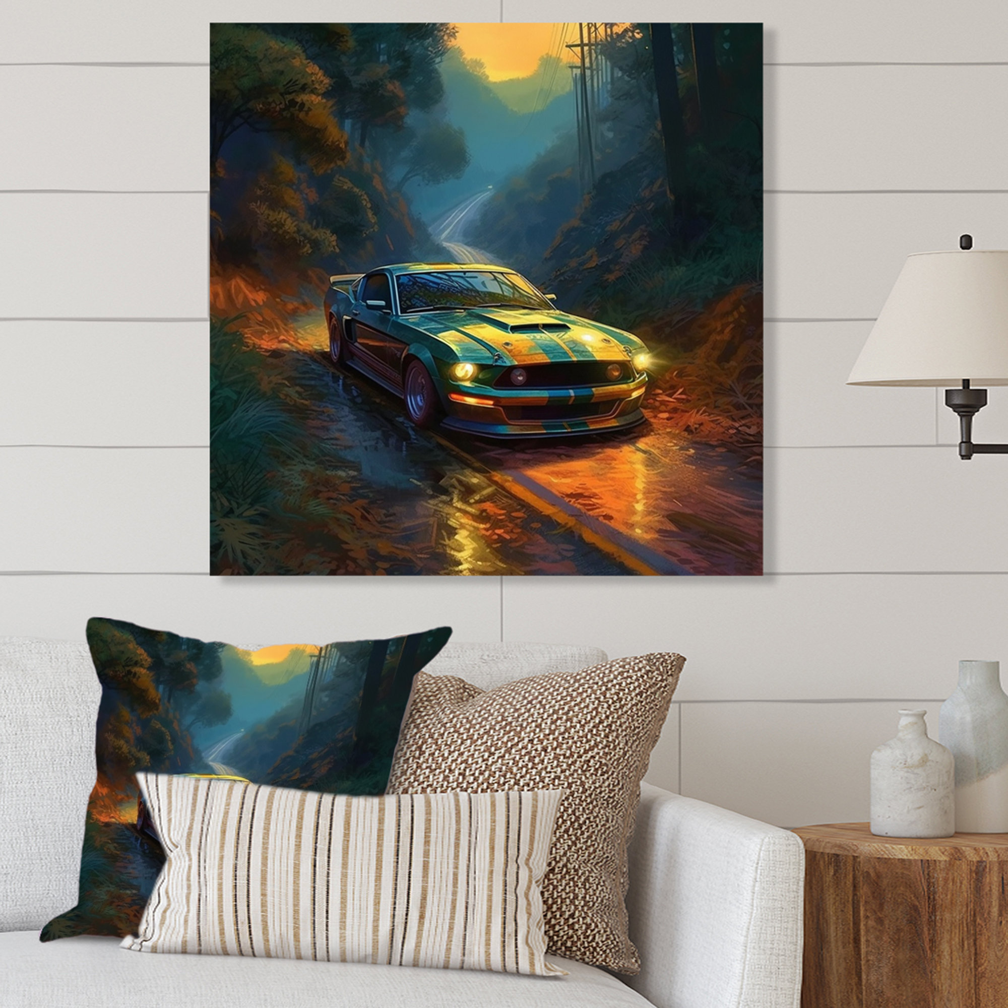 17 Stories Muscle Car Late Drives III - Muscle Car Metal Wall Decor ...