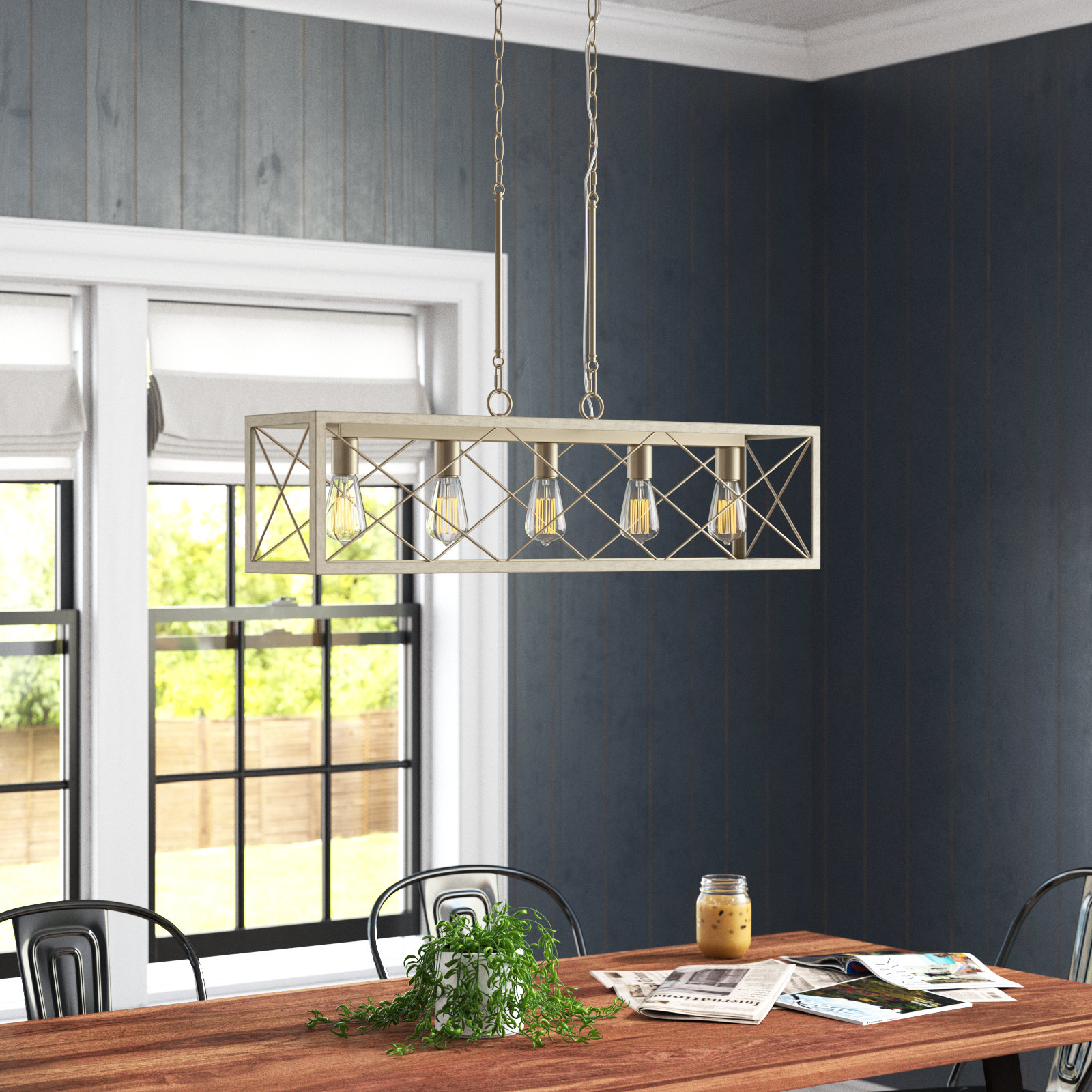 Laurel Foundry Modern Farmhouse® Darlington 5 - Light Kitchen Steel ...