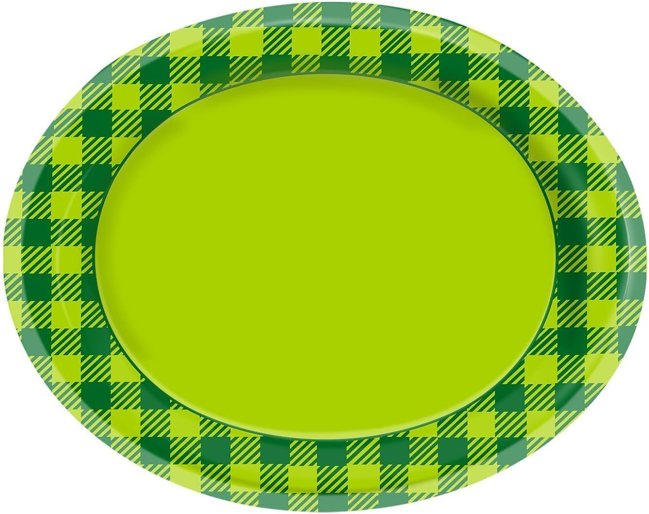 The Holiday Aisle® Oval Christmas Paper Plates Heavy Duty Disposable ...
