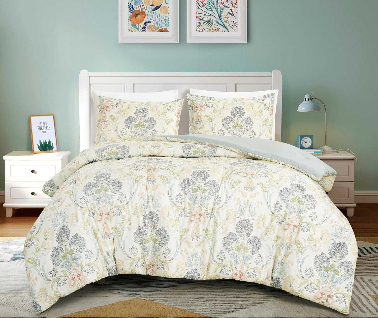 Chezmoi Collection Alyssa Microfiber / Polyester Comforter Set | Wayfair