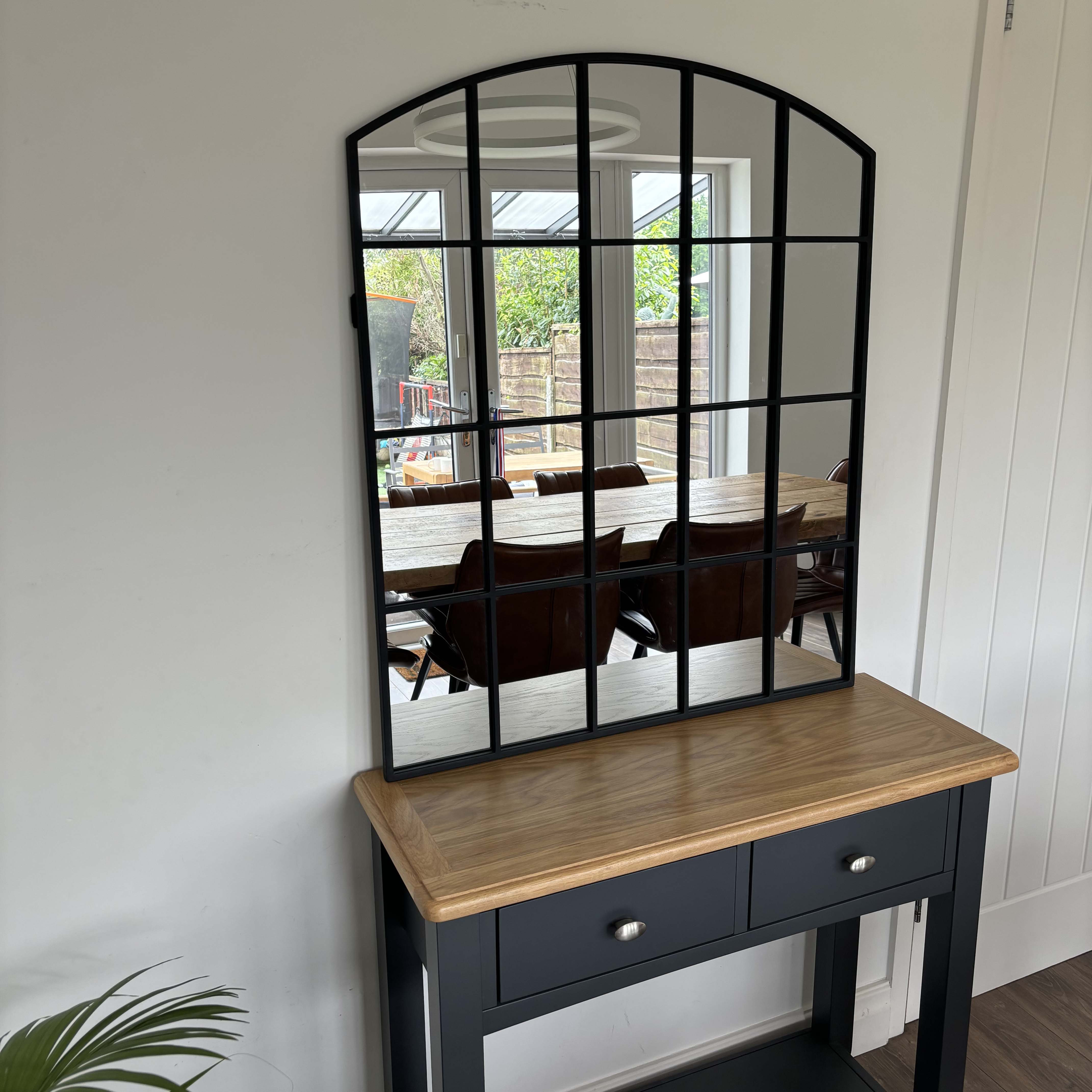 Andrew Gerard Mirrors Arch Metal window panel Mirror | Wayfair.co.uk