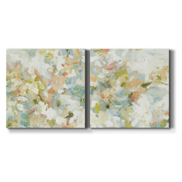 Lark Manor Felan Felan Floral Blush Framed On Canvas 2 Pieces Print ...