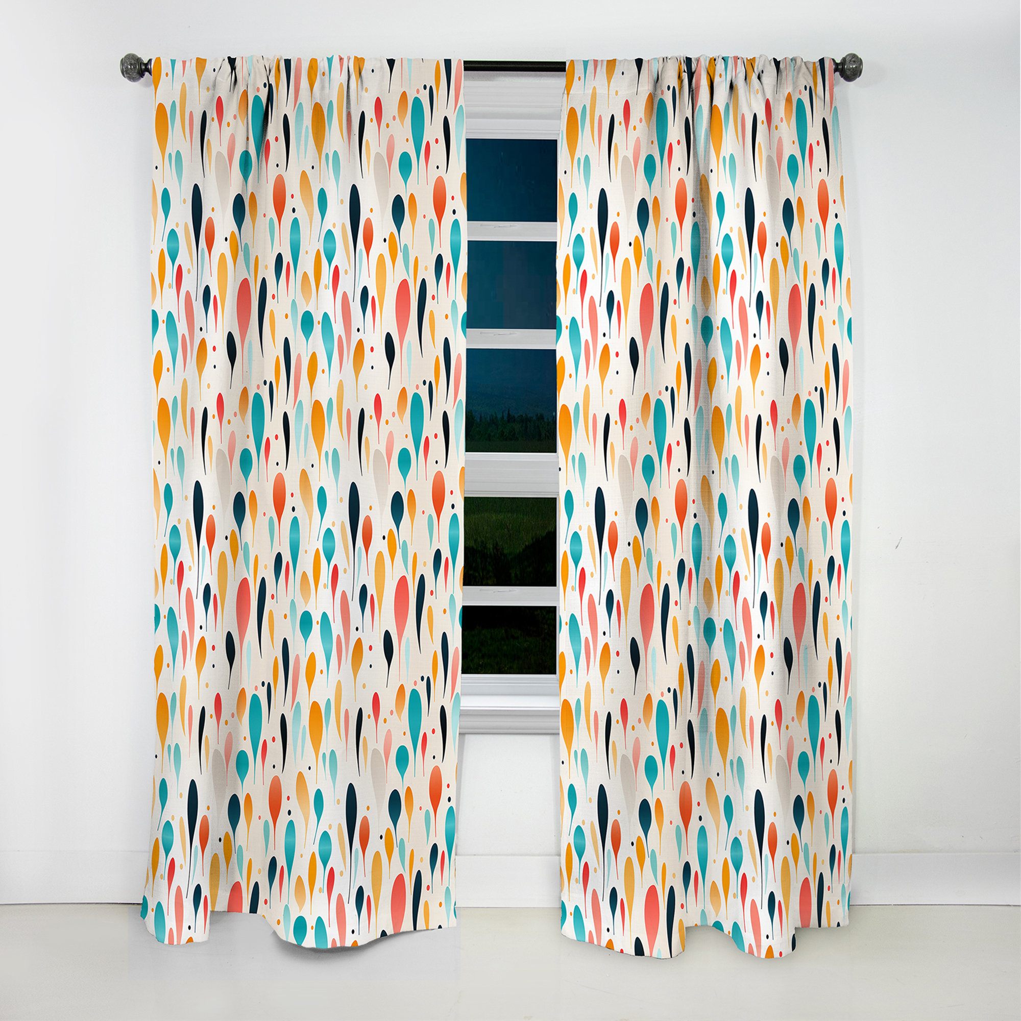 Design Art Modern Zen V - Modern Velvet Curtain - Room Darkening - 1 ...