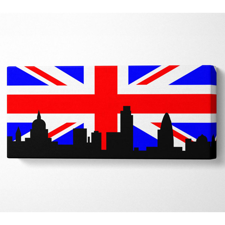 Ebern Designs London City Great British Flag - Wrapped Canvas Art ...
