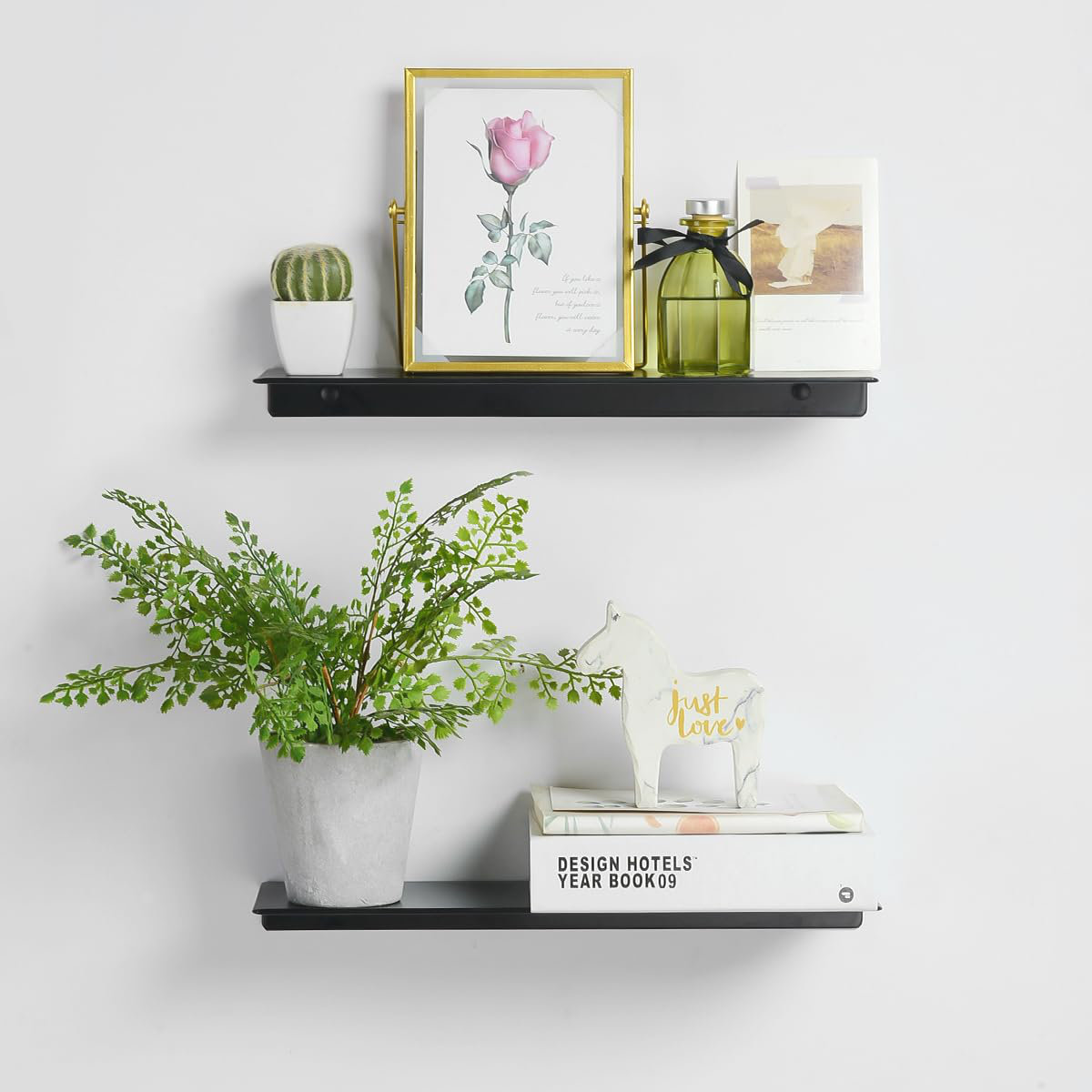 Latitude Run® Modern Floating Wall Shelves 16 Inch 2 Pack | Wayfair
