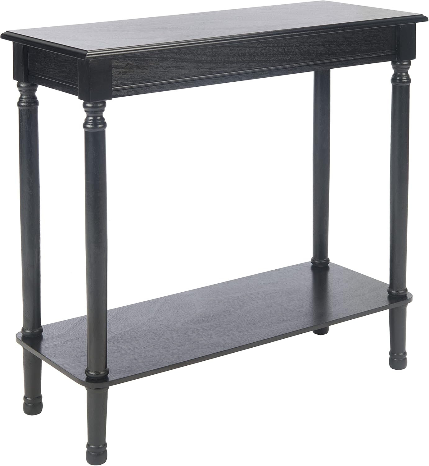 Charlton Home Black Rectangular Bottom Shelf Console Table - Wayfair Canada