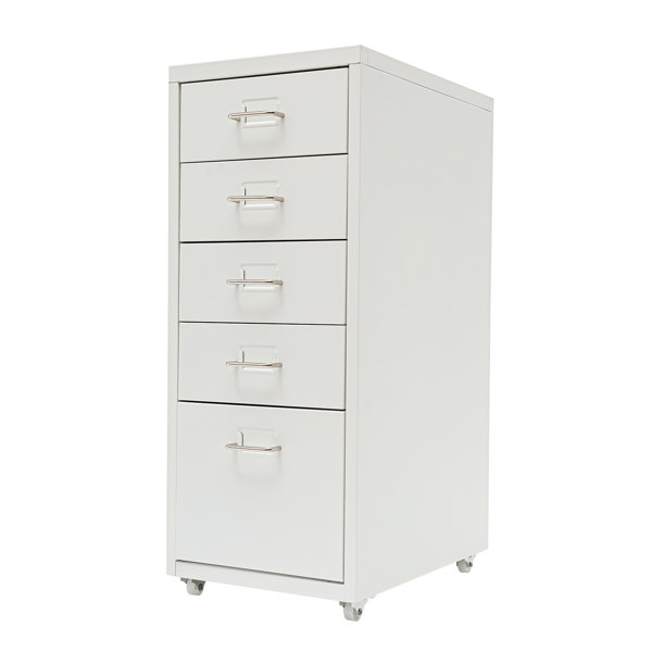 Ebern Designs Riesner 5-Drawer Storage Cabinet with Wheels | Wayfair
