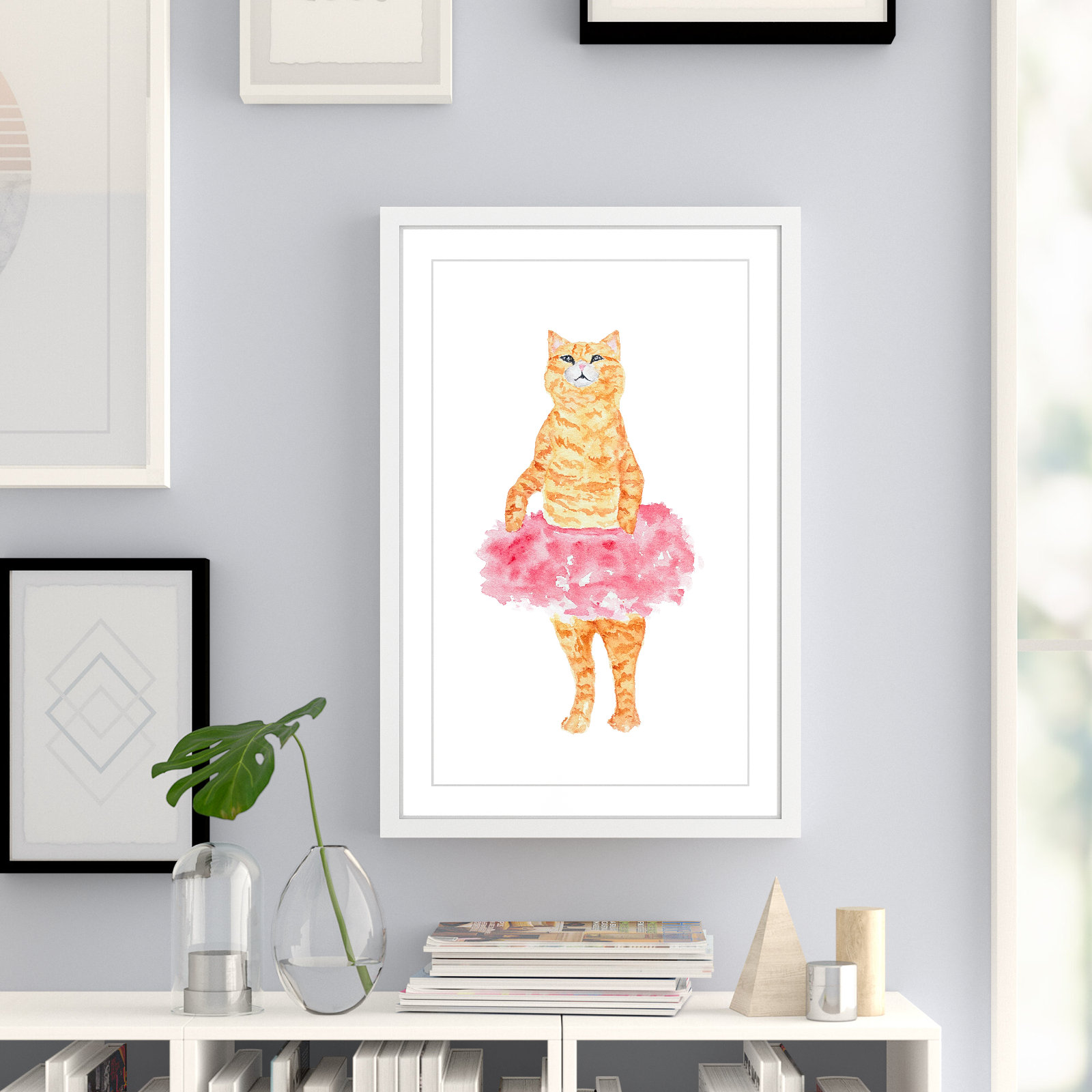 Viv + Rae™ Flannery 'Ballerina Cat' Framed Print | Wayfair