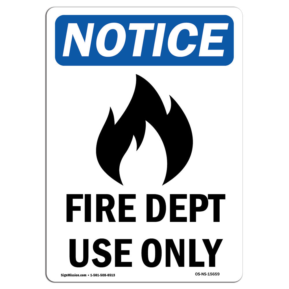 SignMission Fire Dept Use Only Sign | Wayfair