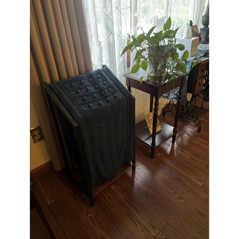 17 Stories Blanket Ladders,Industrial Black Quilt Rack Stand Free ...