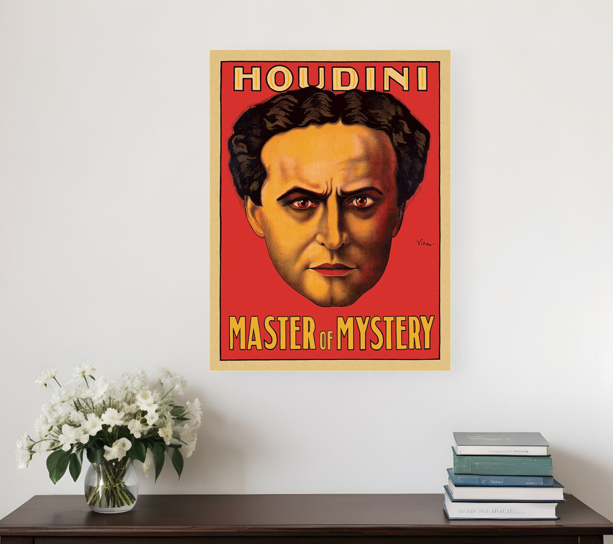 HomeRoots Houdini Master Of Mystery Vintage Magic Poster Wall Art | Wayfair