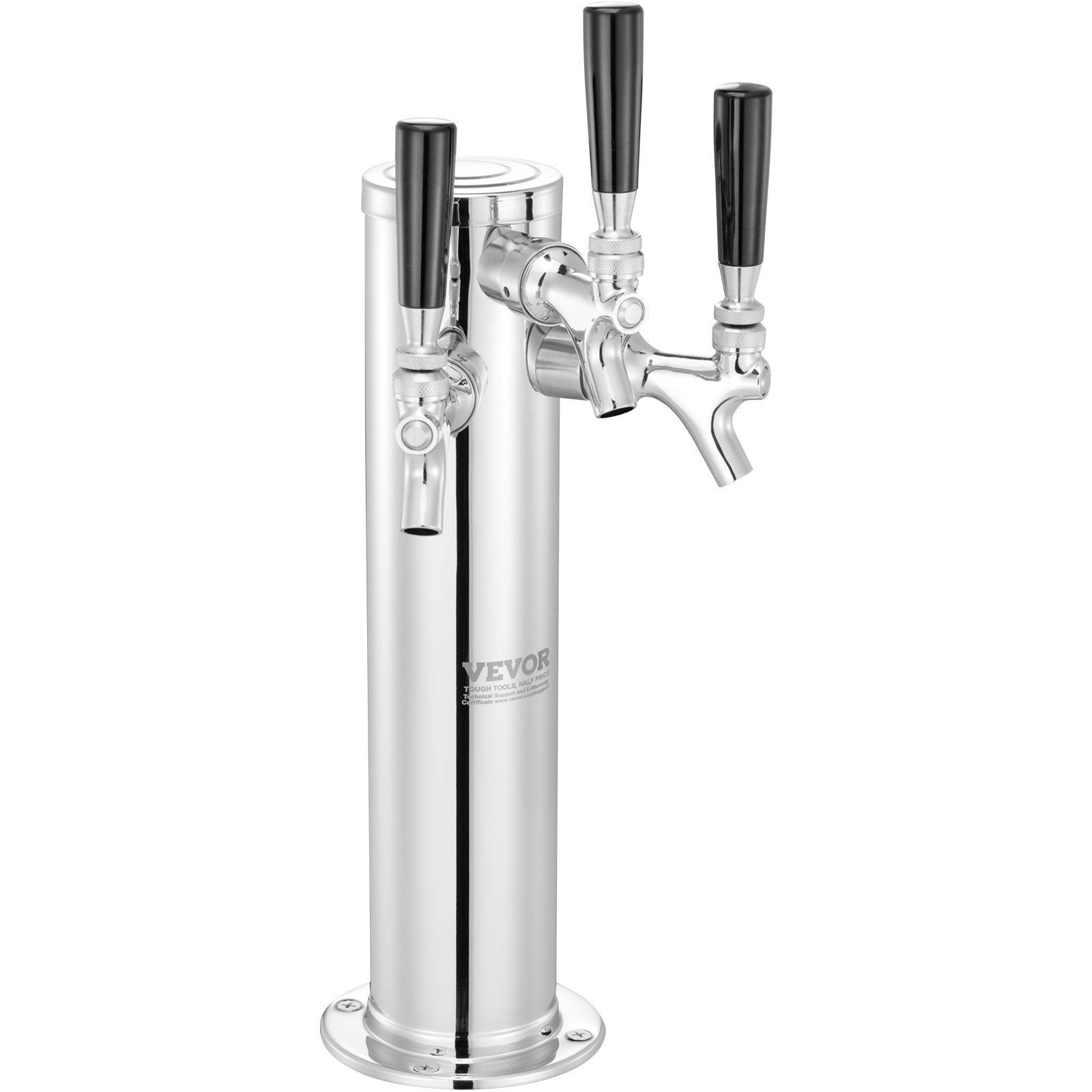 VEVOR Triple Taps Draft Beer Tower Dispenser Kegerator Tower Kit with ...