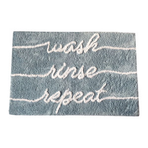 Gracie Oaks Wash Rinse Repeat Word Novelty Cute Bath Rug & Reviews ...