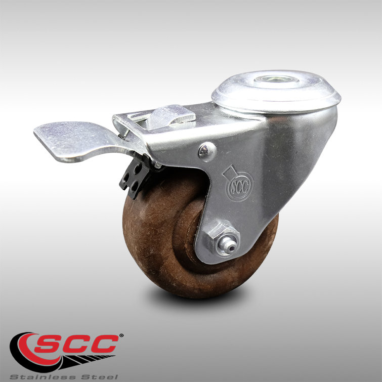 Service Caster SS High Temp Glass Filled Nylon Bolt Hole Caster with ...