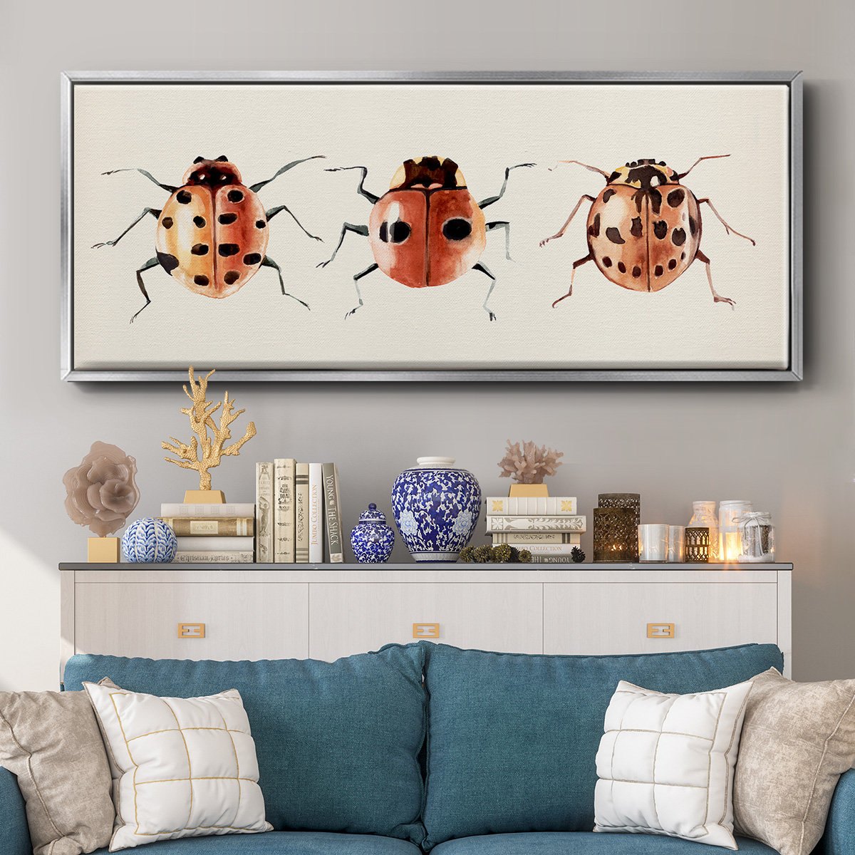 Red Barrel Studio® Ladybug Display II- Framed Canvas | Wayfair