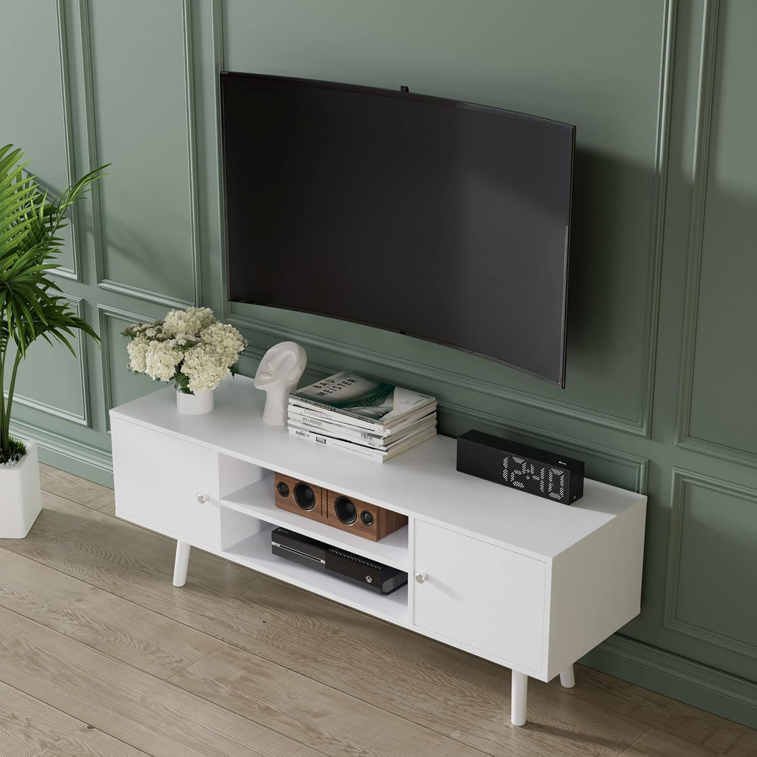 George Oliver Modern Small TV Stand for 50 inch TV, TV Console for ...