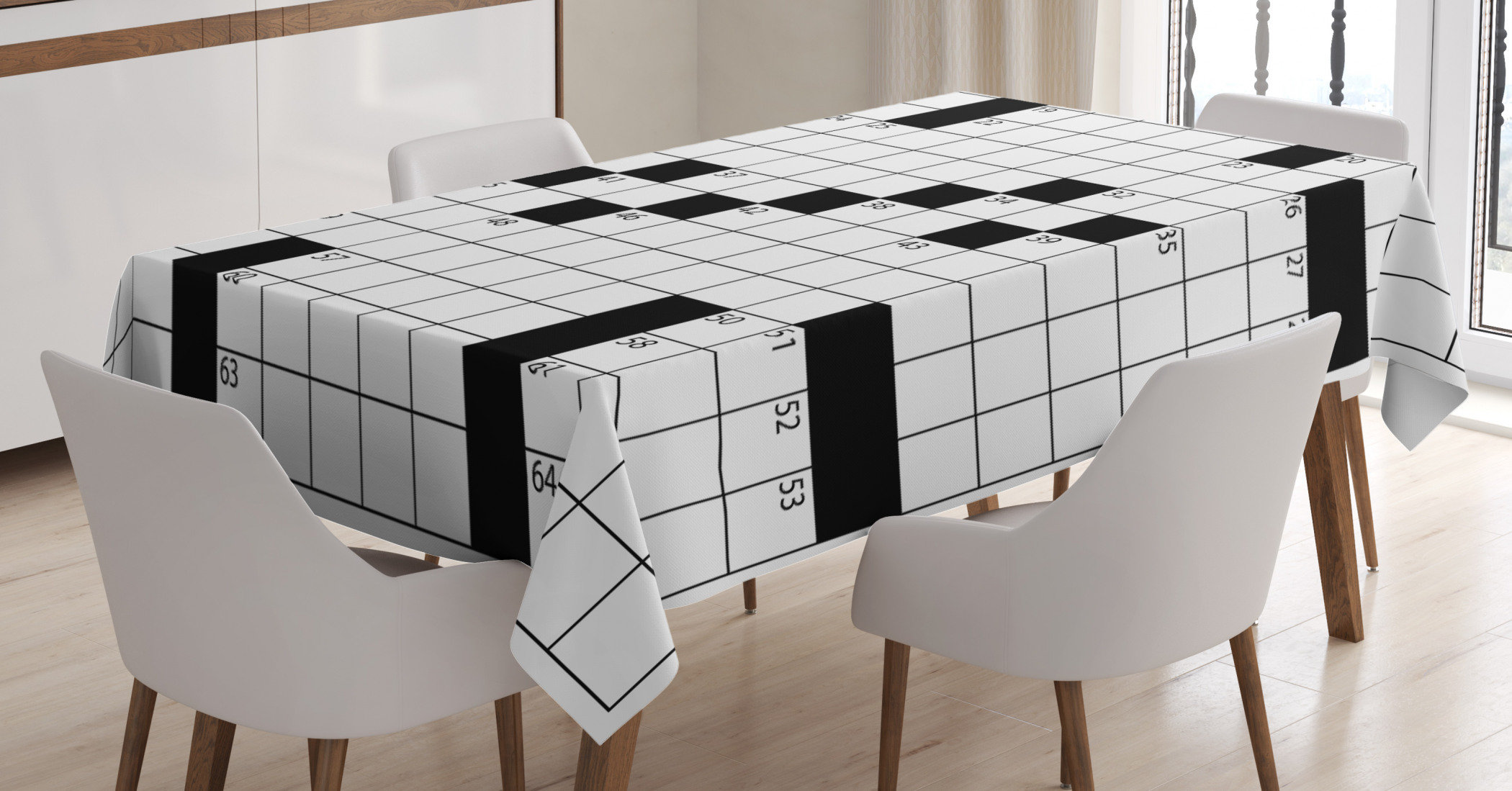 East Urban Home Word Search Puzzle Tablecloth | Wayfair