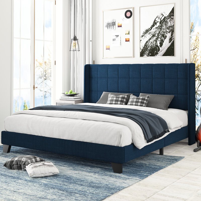 Latitude Run® Platform Bed Frame With Wingback & Reviews | Wayfair