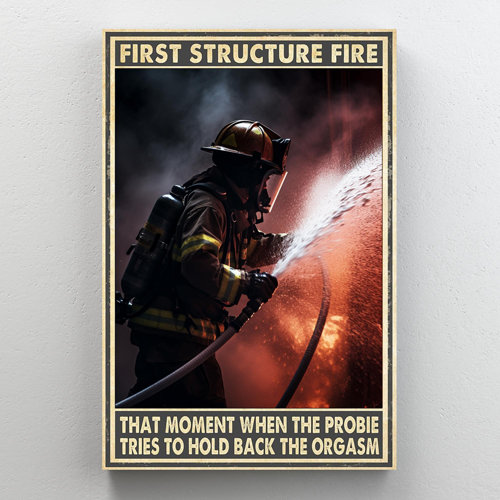 Trinx Firefighter First Structure Fire - 1 Piece Rectangle Graphic Art ...
