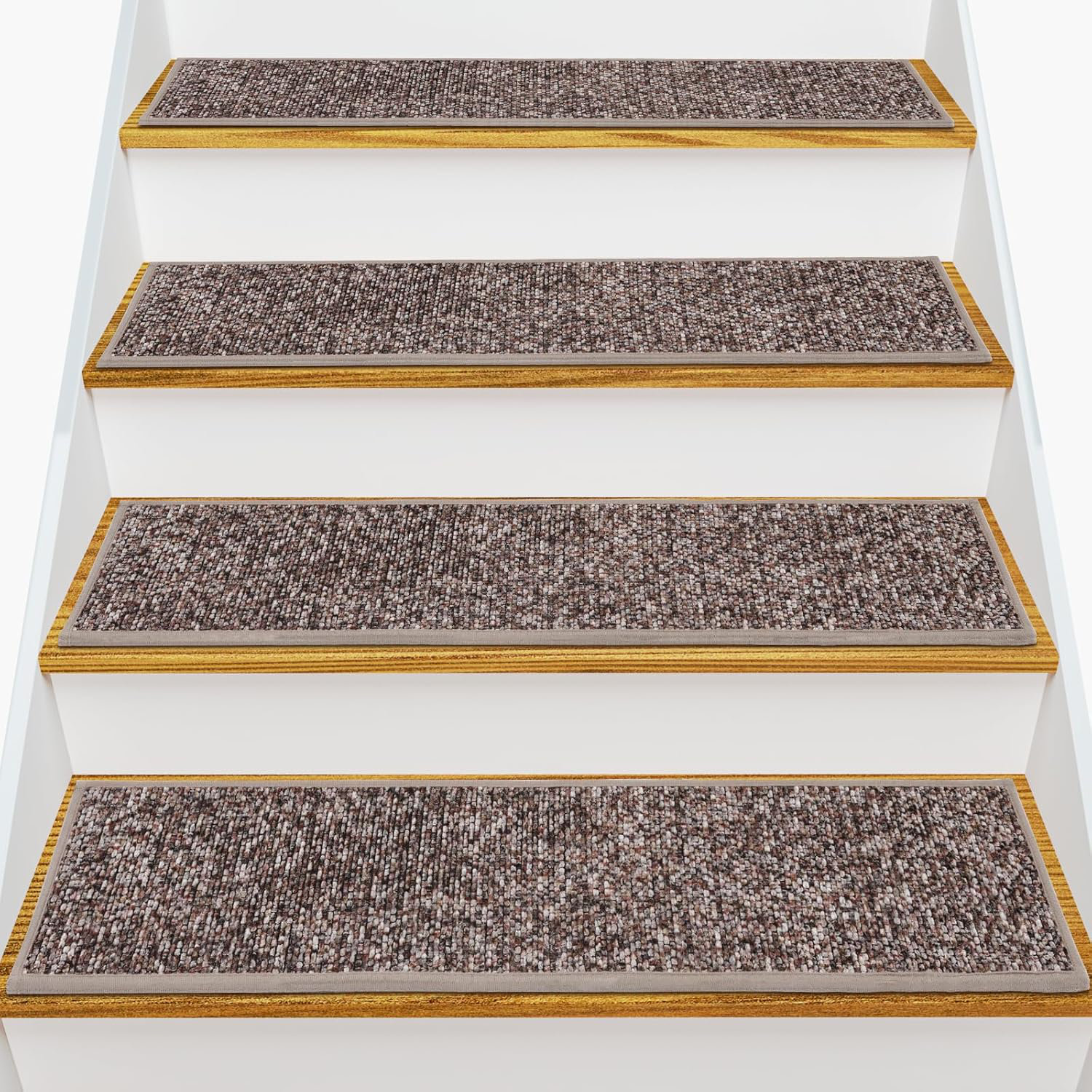 Latitude Run® 7 Pcs Super Soft Stair Treads Non-Slip for Wooden Steps ...