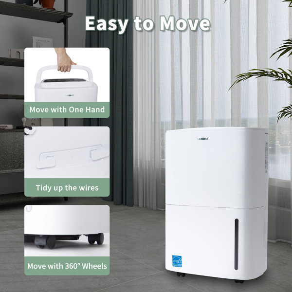 Uhome 150 Pints Energy Star Dehumidifier for Rooms up to 14000 Cubic ...