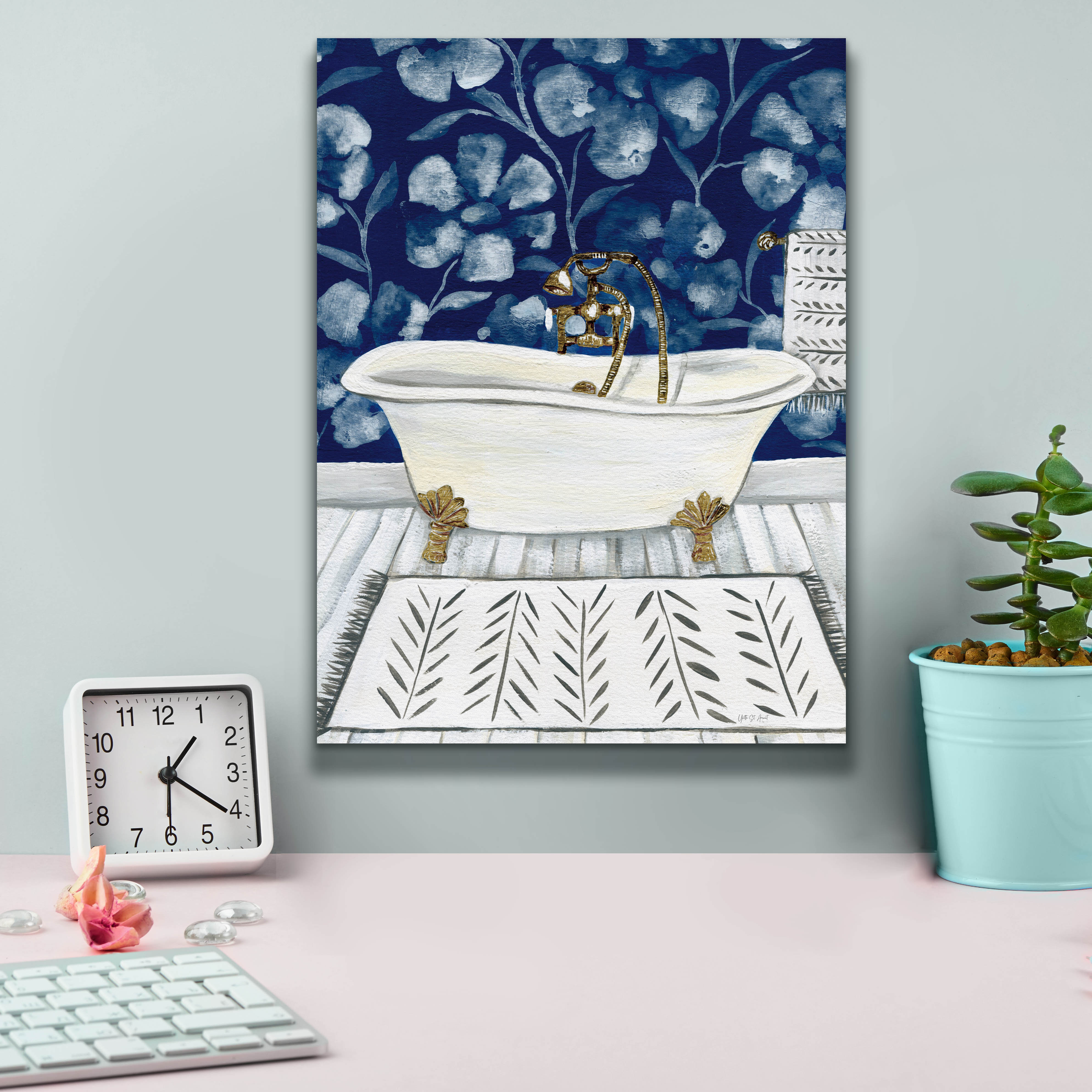 Winston Porter 'Bold Bathroom 1' by Yvette St. Amant Canvas Wall Art ...