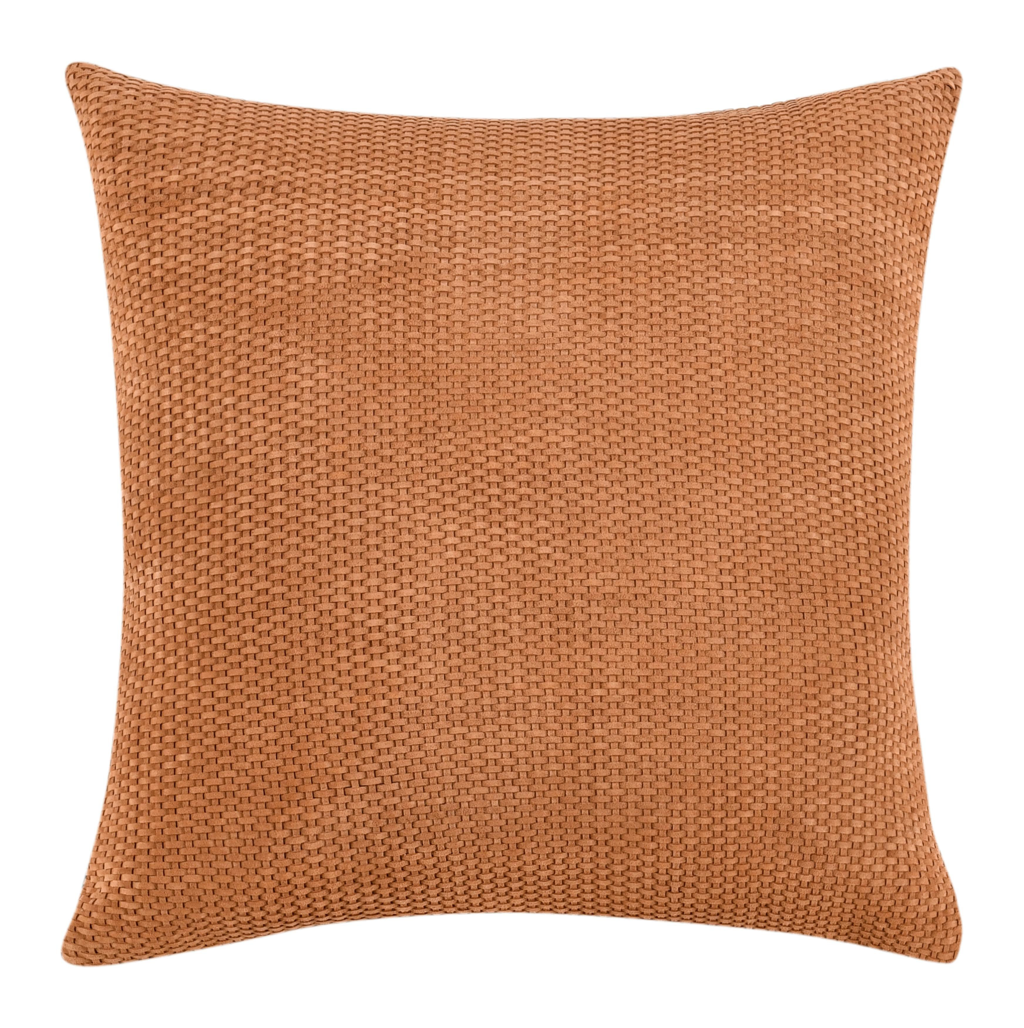 Villa by Classic Home Bassinet 18" Genuine Suede Leather Throw Pillow ...