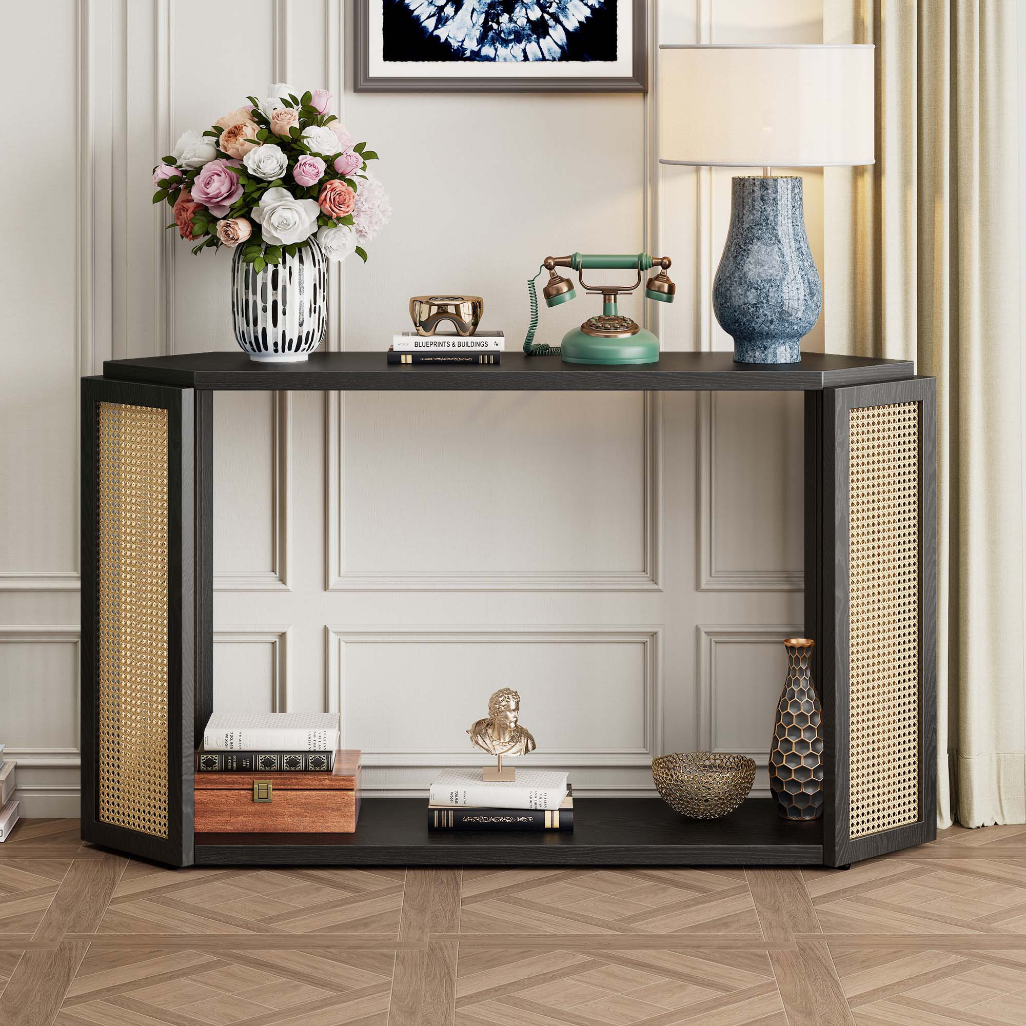 Bay Isle Home™ Wood Console Table with Open Shelf, Unique Irregular Top Design - Wayfair Canada