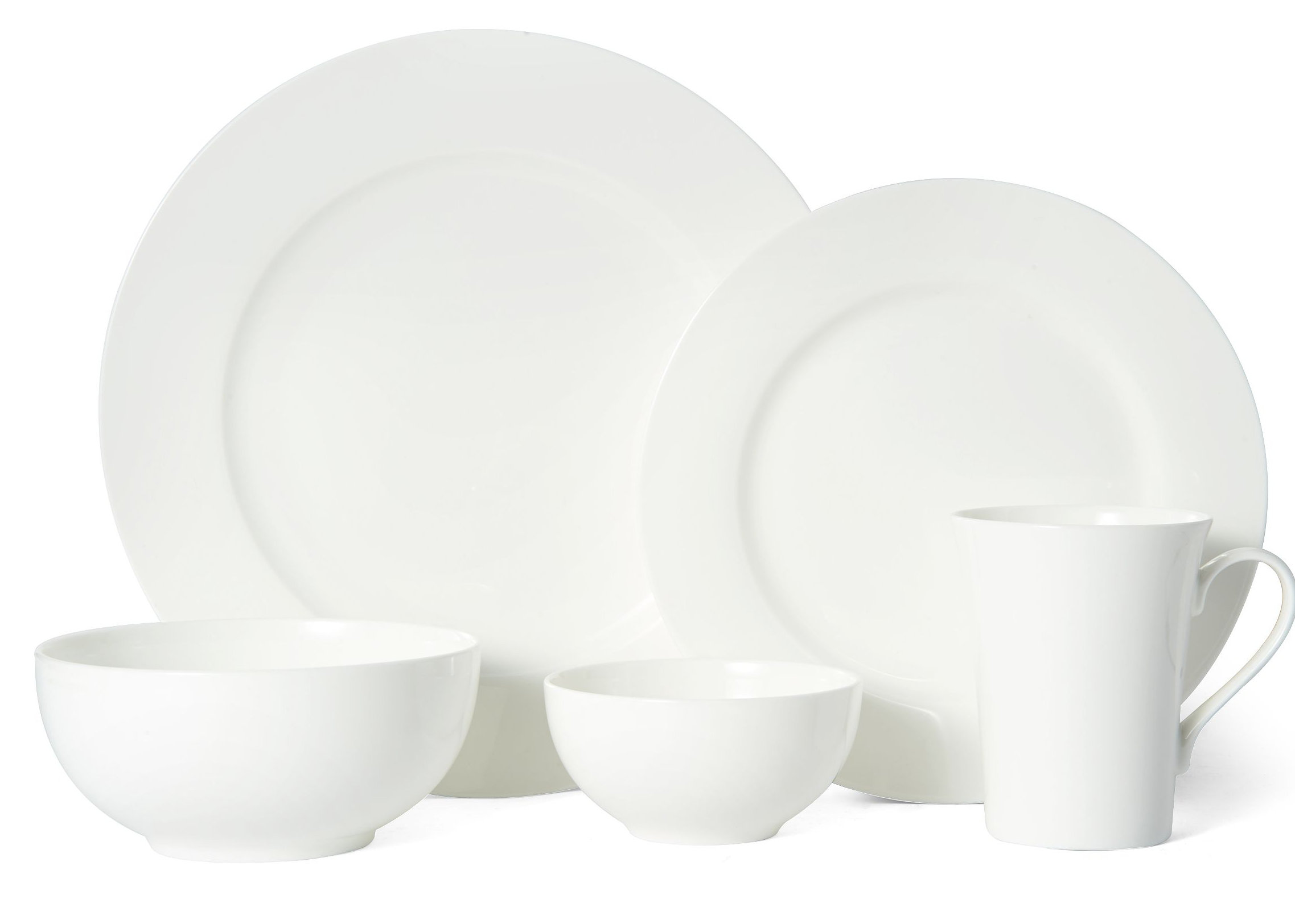 Mikasa Delray 40-Piece Lightweight Chip-Resistant Bone China Dinnerware ...