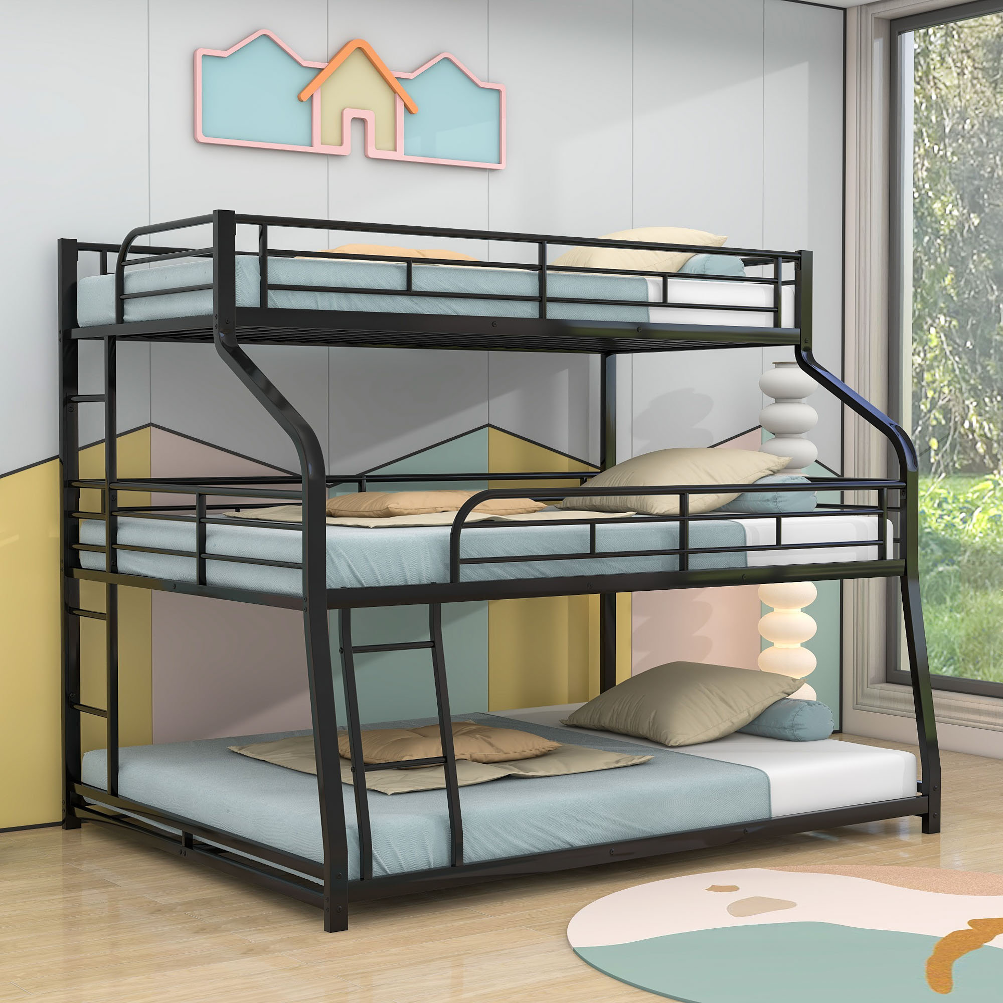 Isabelle & Max™ Twin XL over Full XL over Queen Triple Bunk Bed | Wayfair