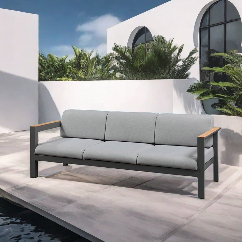 Hokku Designs Vaidas Outdoor Durable Modern Simple Sponge Leisure Sofa ...