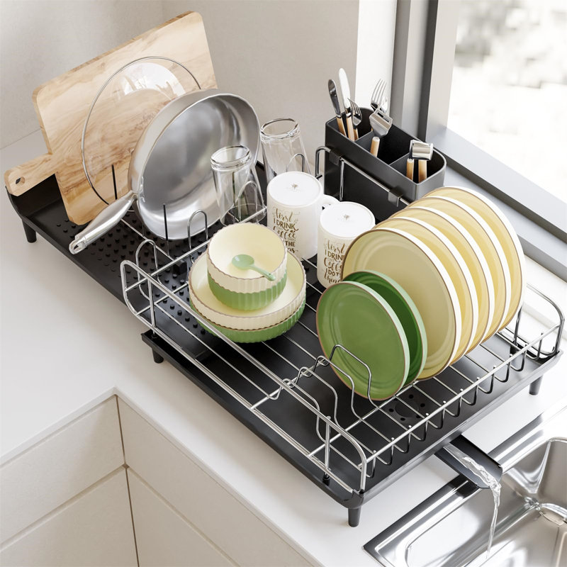 YITAHOME Large Dish Drying Rack,Expandable Stainless Steel Dish ...