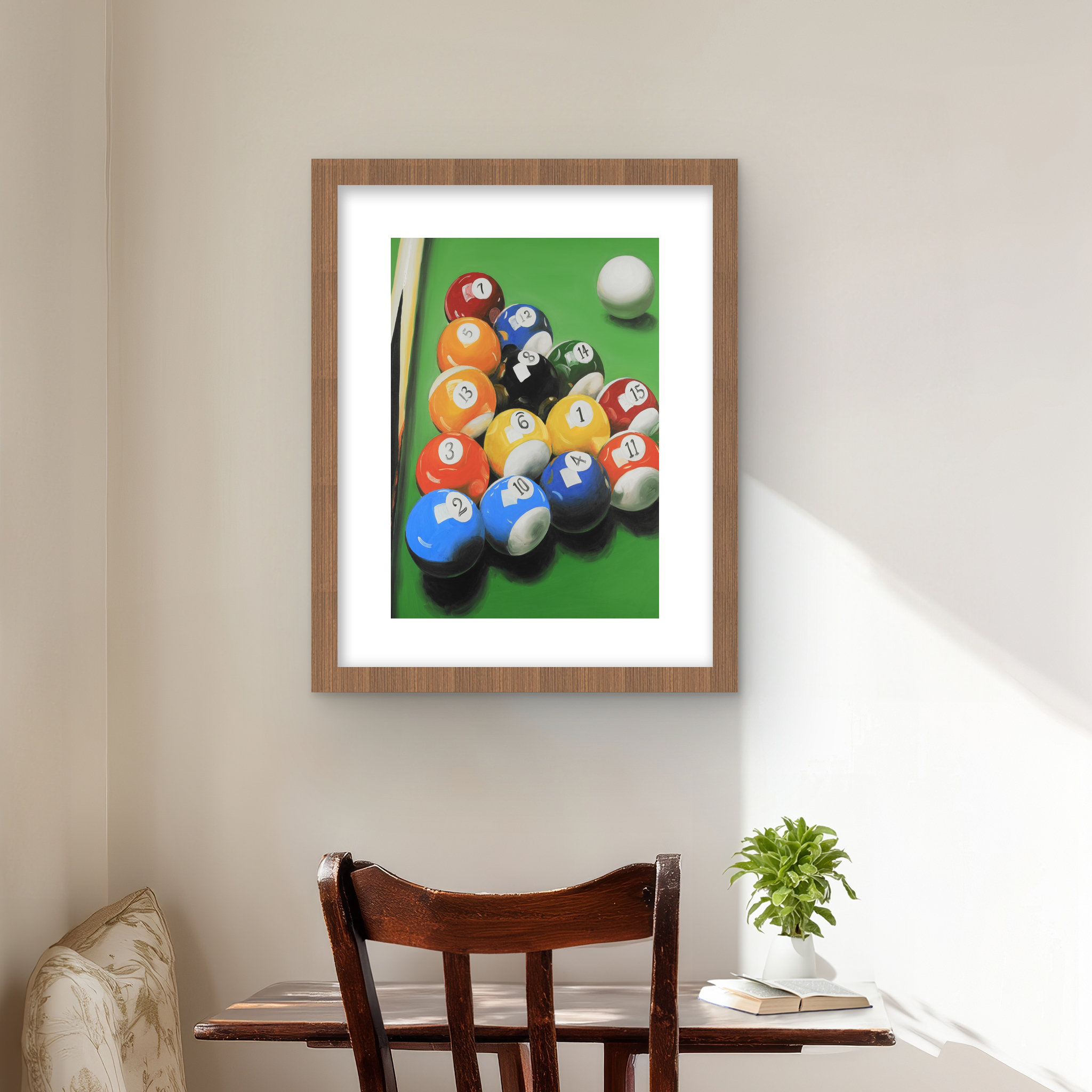 Lark Manor™ Pool Table with Ball Formation - Hobbies Hyperrealist Print ...