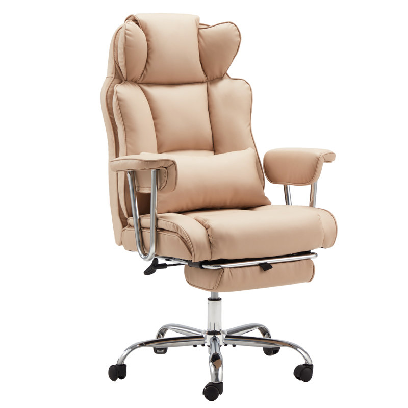 Inbox Zero Maaha 400lbs BIG Ergonomic Executive Chair with Footrest and ...