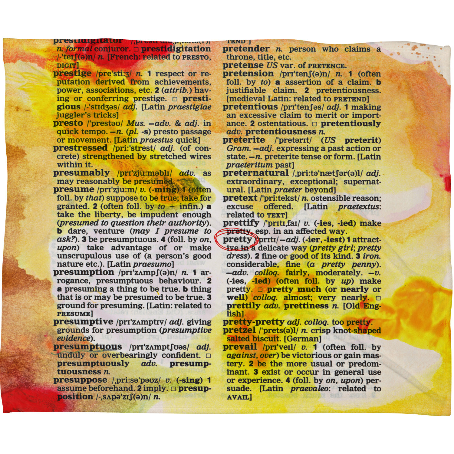 Deny Designs Pretty Dictionary Art Blanket - Wayfair Canada