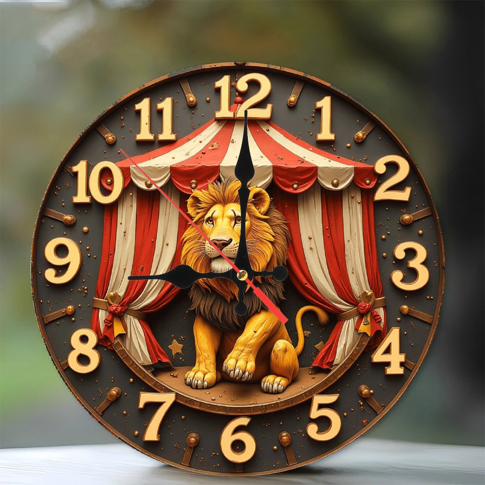 Dakota Fields Circus Lion Wall Clock Home Decor Art | Wayfair
