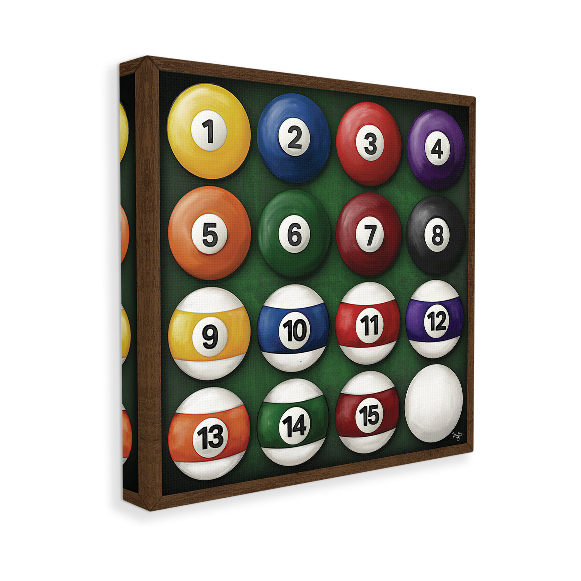 Winston Porter Traditional Billiards Balls Canvas Wall Art Design By ...