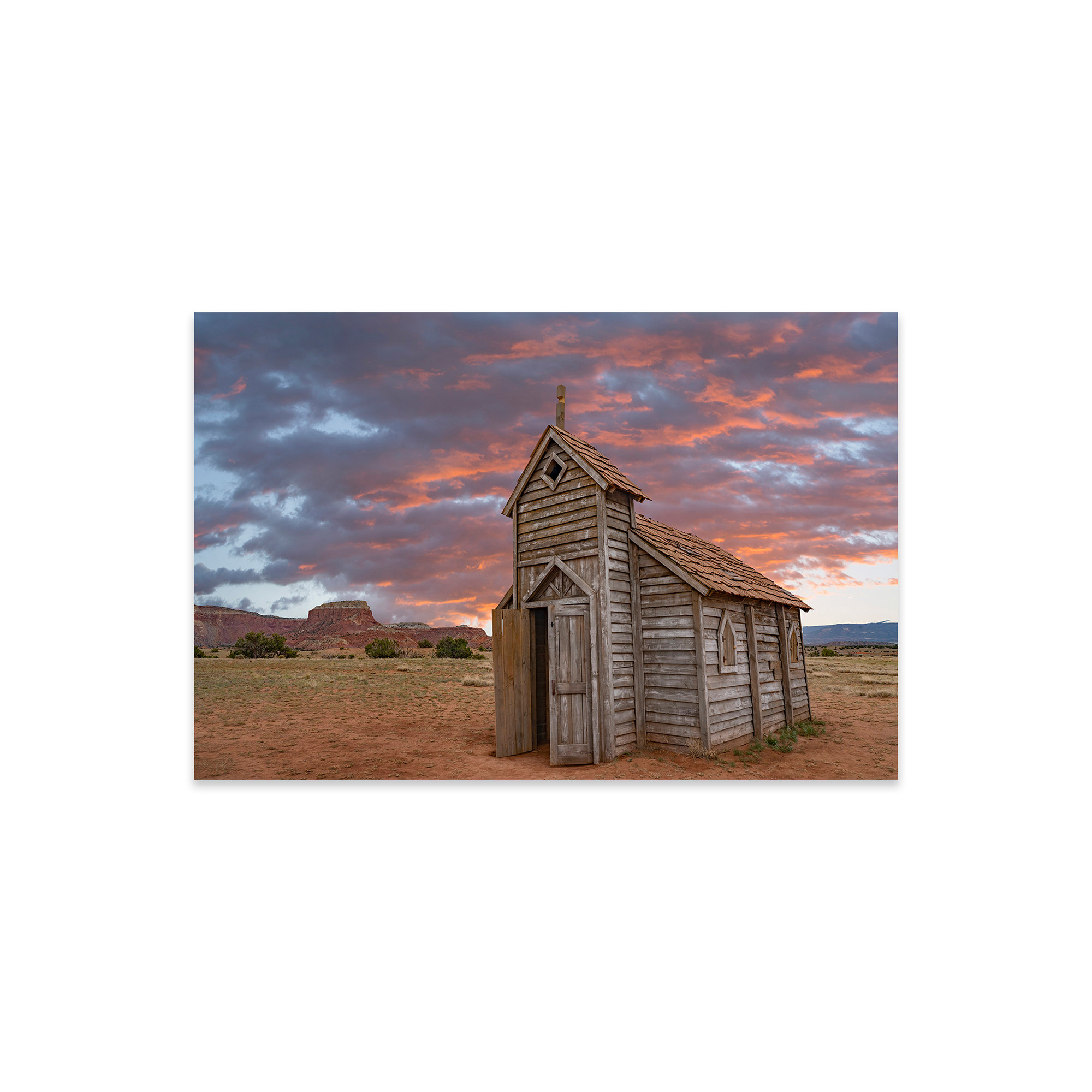 Gracie Oaks Church, Ghost Ranch, New Mexico Print On Acrylic Glass ...