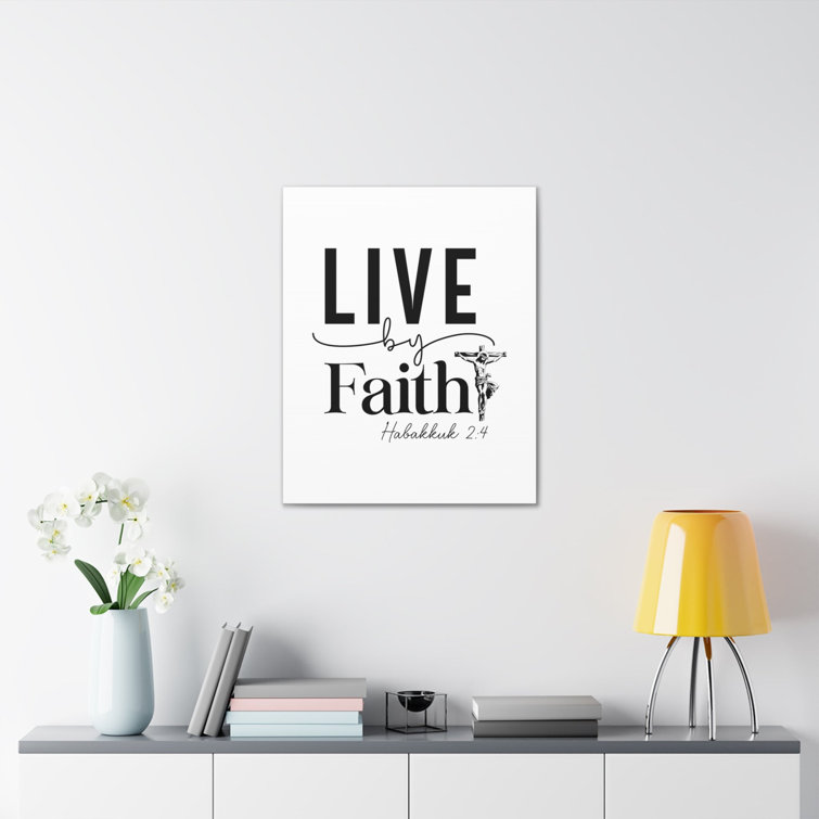 Fleur De Lis Living Habakkuk 2:4 Live By Faith Bible Verse Canvas ...