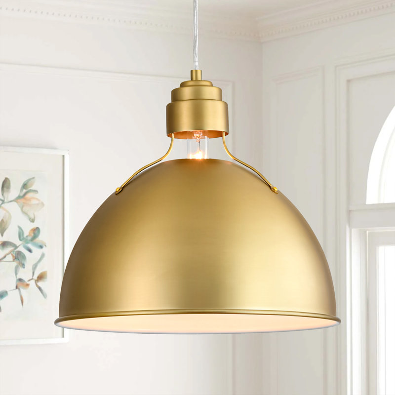 Wrought Studio™ 1 - Light Dome Gold Kitchen Island Pendant | Wayfair