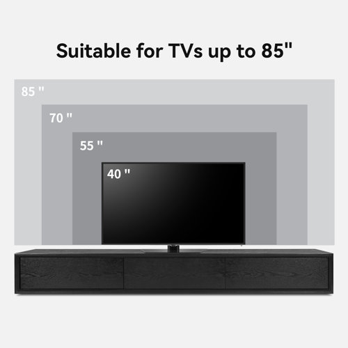 Wade Logan® Harmonsburg TV Stand for TVs up to 85" & Reviews | Wayfair